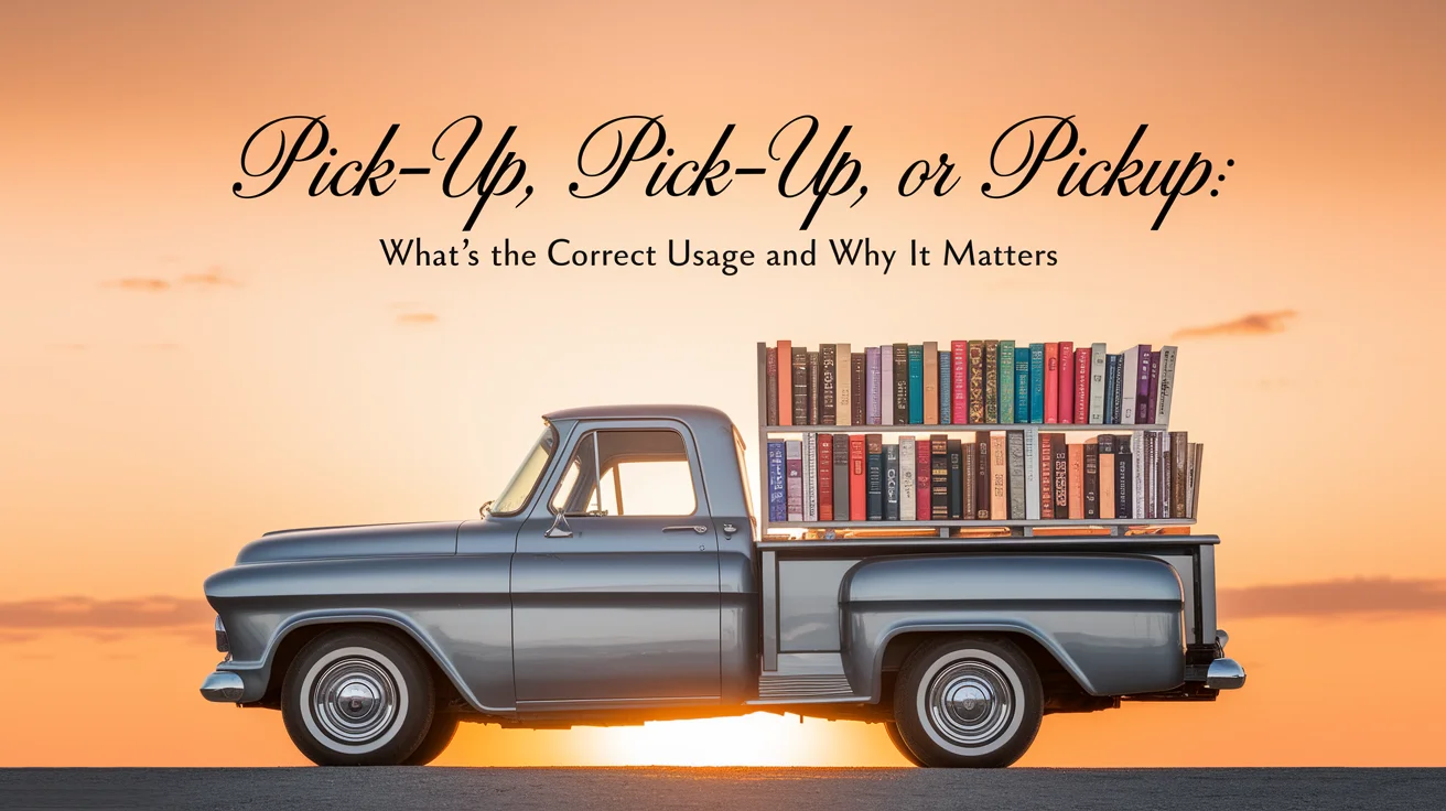 Pick-Up, Pick Up, or Pickup: What’s the Correct Usage and Why It Matters